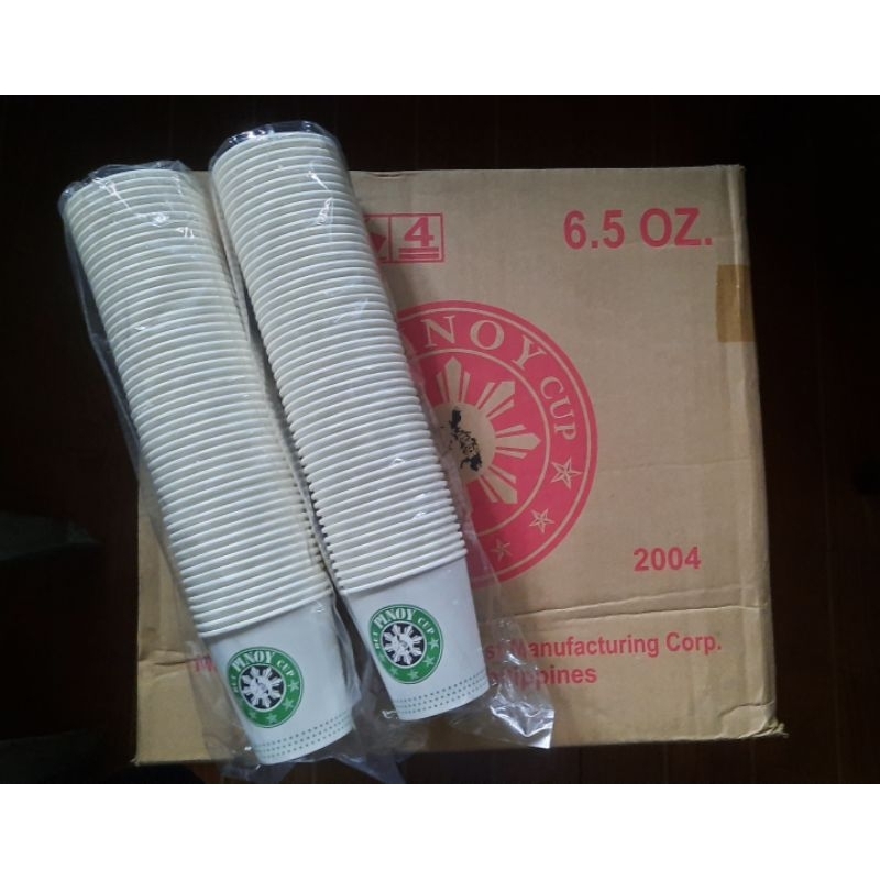 6.5oz Paper Cups (20x50pcs)1000pcs - Box | Shopee Philippines