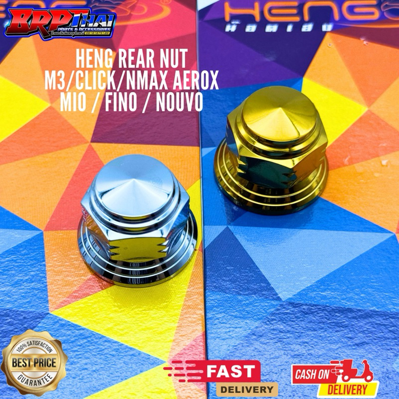 HENG REAR NUT FOR MOTORCYCLE MIO CLICK NMAX M3 PCX BEST SCOOPY | Shopee ...