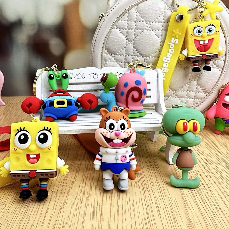 Spongebob SQUIDWARD PATRICK Keychain Mr. KRAB SPONGEBOB SQUAREPANTS ...