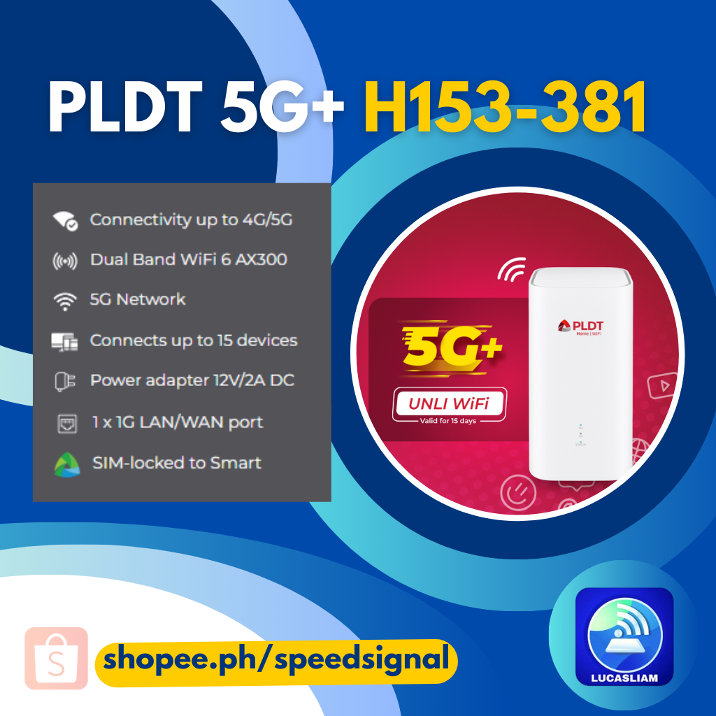 PLDT 5G+ H153-381 | 5G+ | 5G | 4G+ | Shopee Philippines