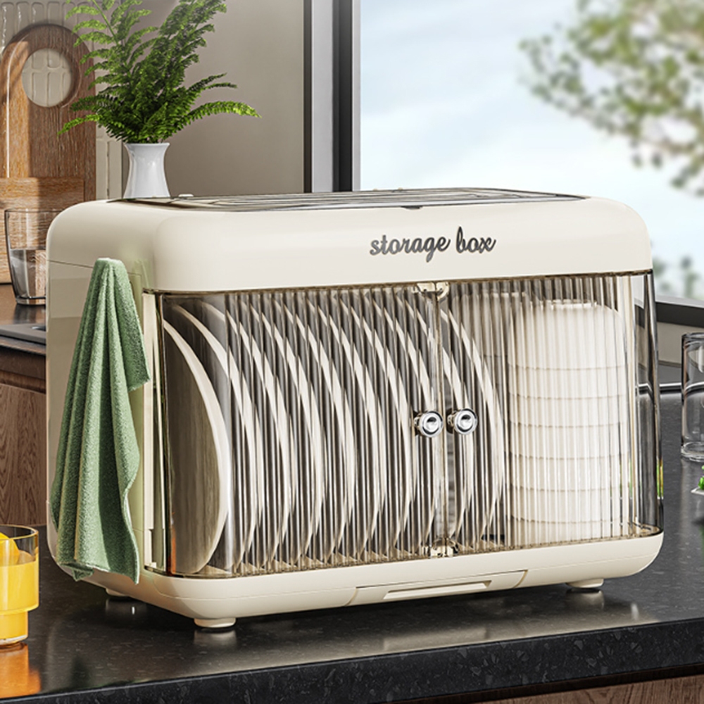 Foldable Plastic Dish Drainer Cabinet Aesthetic Dish Storage Dryer ...