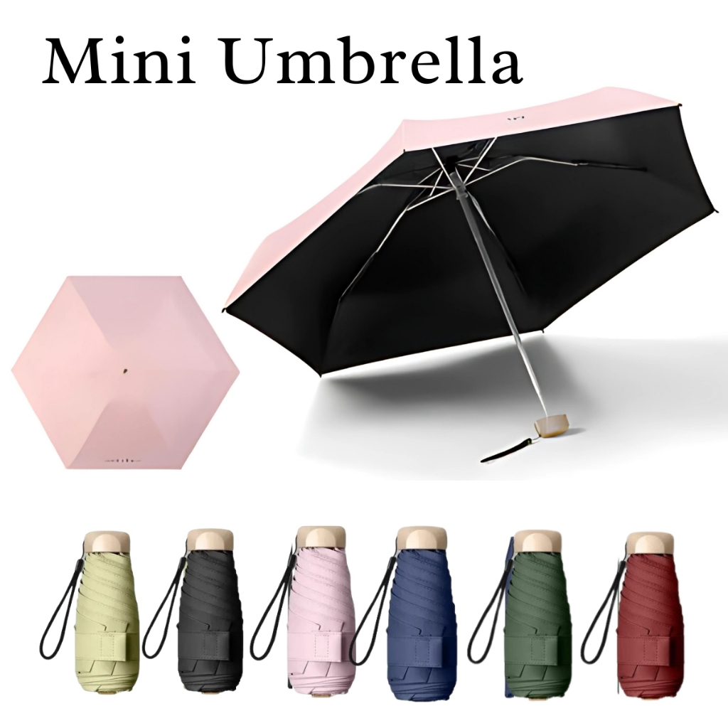 Pocket Umbrella 100% UV Protection Compact Portable Rain Folding Mini ...