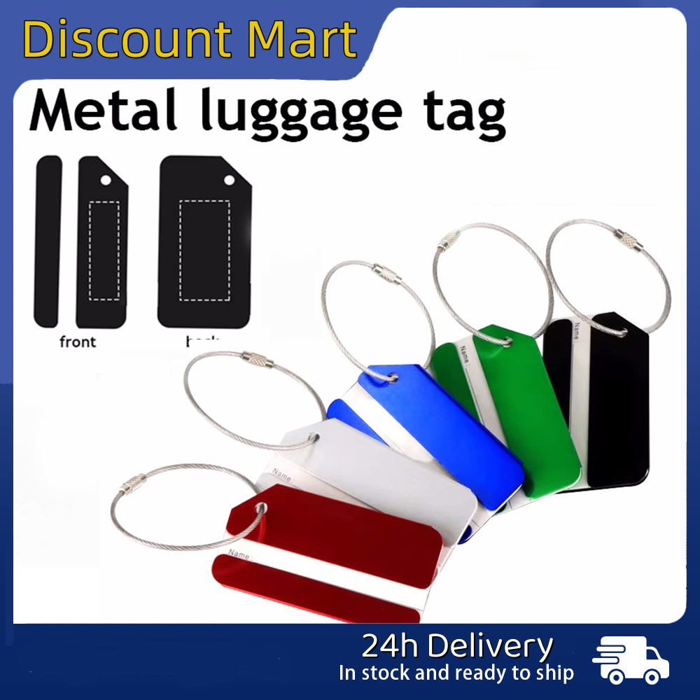 Aluminum Luggage Tag with Name ID Card Luggage Tags Business Card ...