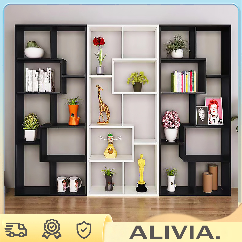 Creative bookshelf Floor-standing shelf Bedroom bookcase Living room ...