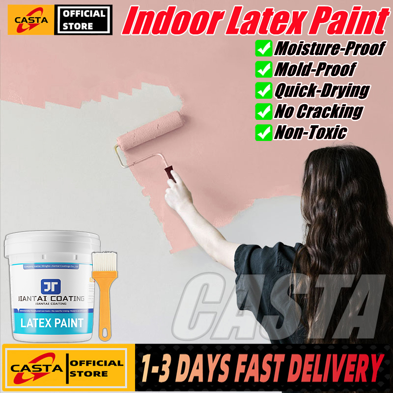 1L Eco-Friendly Latex Paints Coating, DIY, Mold-Resistant, Formaldehyde ...