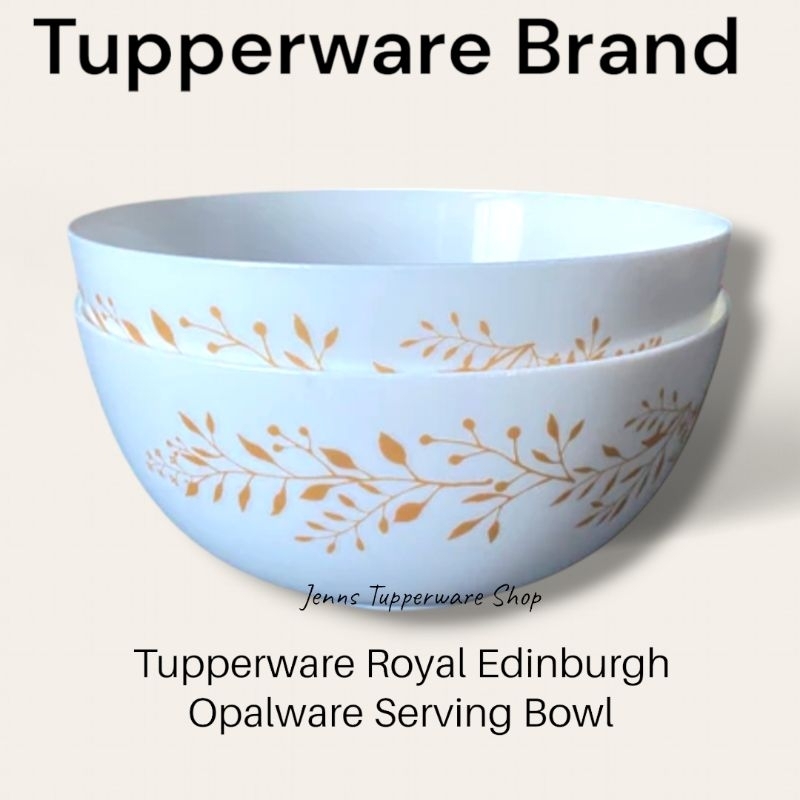Tupperware Royal Edinburgh Opalware Serving Bowl Set Microwave Oven ...