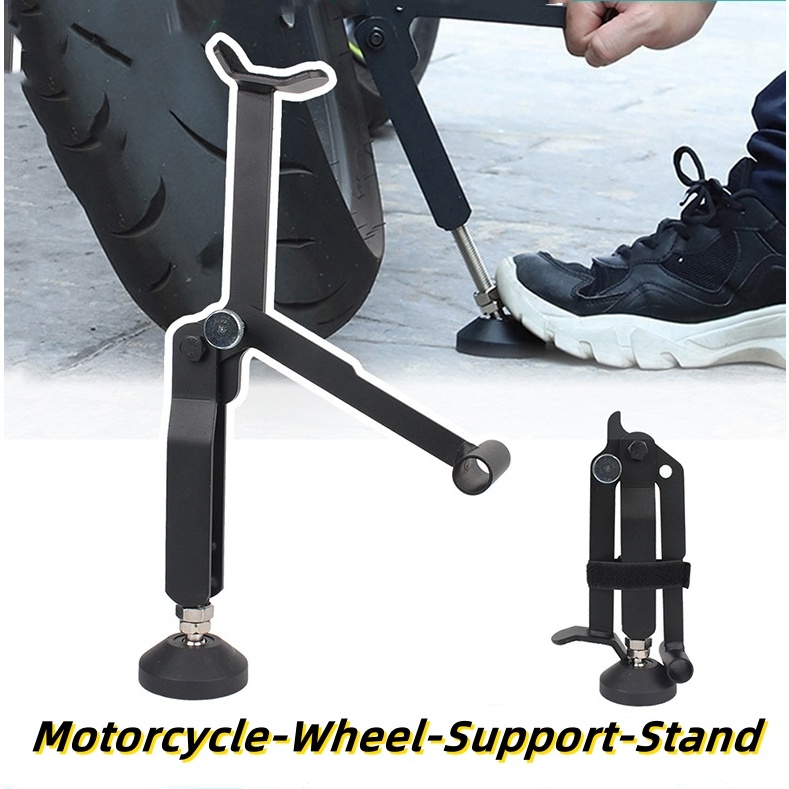 Foldable Motorcycle Wheel Support Side Stand Paddock Portable Lifting ...