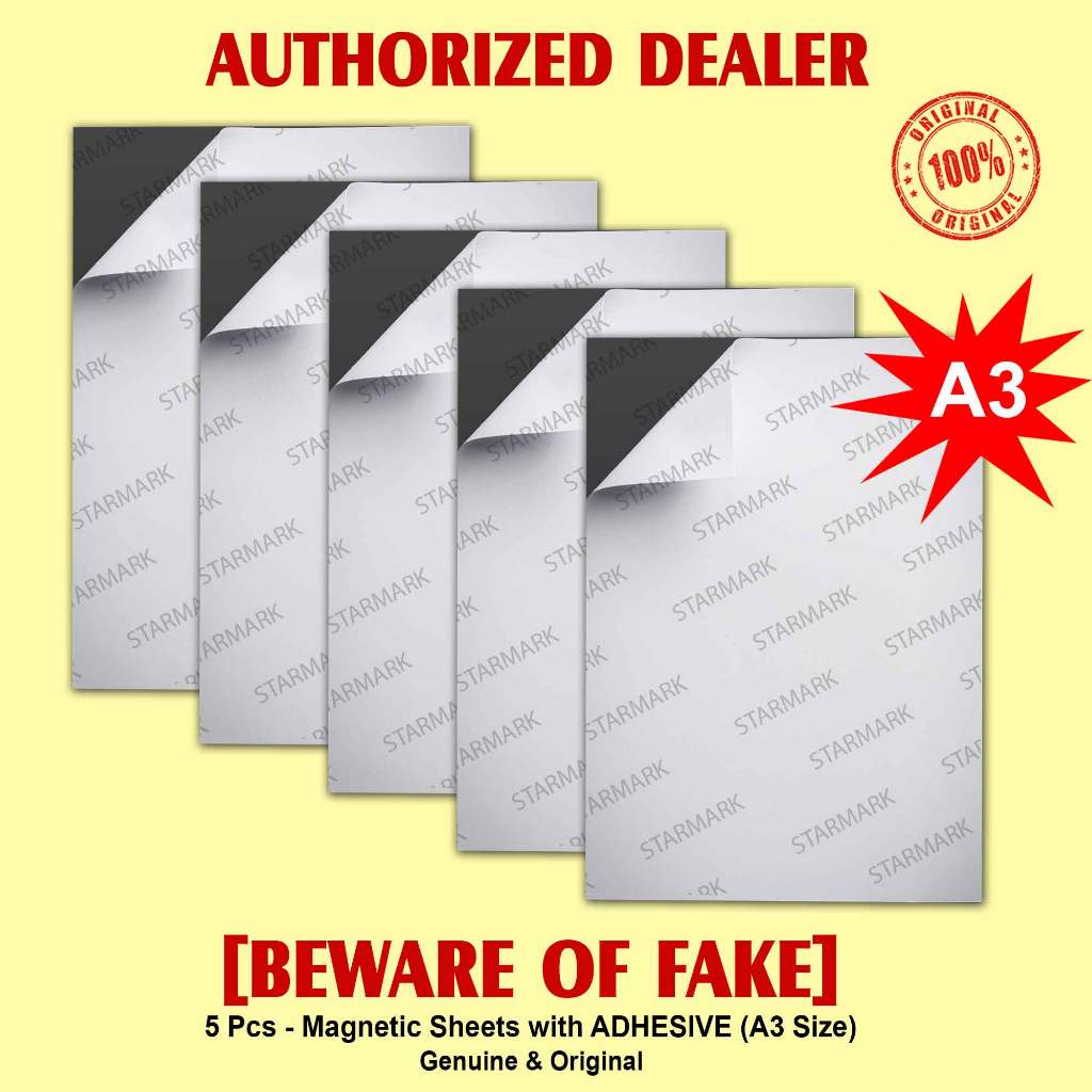 Magnetic Sheet Sheets A3 Size with Full Adhesive 1mm Thick Magnet Sheet ...
