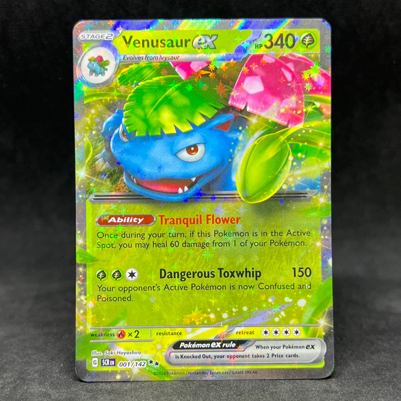 Pokemon TCG Venusaur ex Double Rare 001/142 2024 Scarlet & Violet Stellar Crown | Shopee Philippines