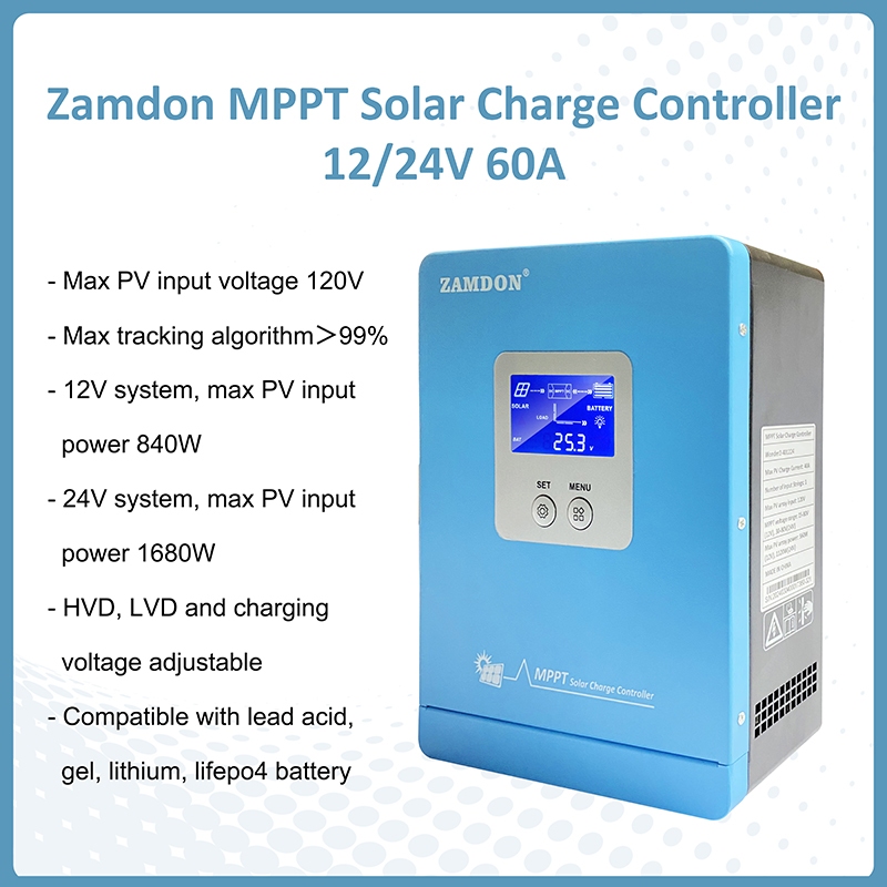 Zamdon MPPT Solar Charge Controller 60A 12/24V | Shopee Philippines