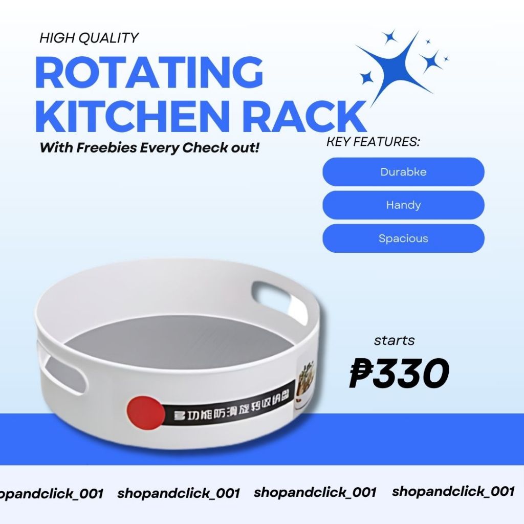 Rotating Kitchen Rack 360-degree Condiment Storage Rack Multi-function ...