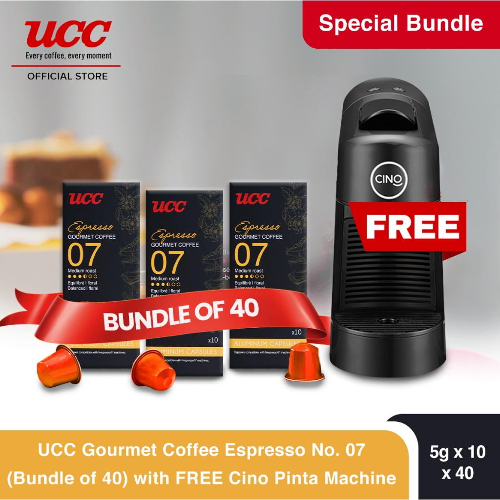 UCC Gourmet Coffee Capsule Espresso No. 07 (Bundle of 40) with Free ...