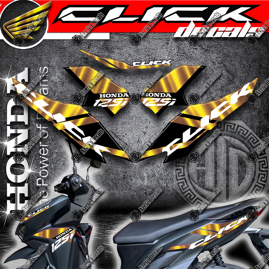 HONDA CLICK 125i V2 STOCK DECALS STICKER FOR MOTORCYCLE PARTS AND ...