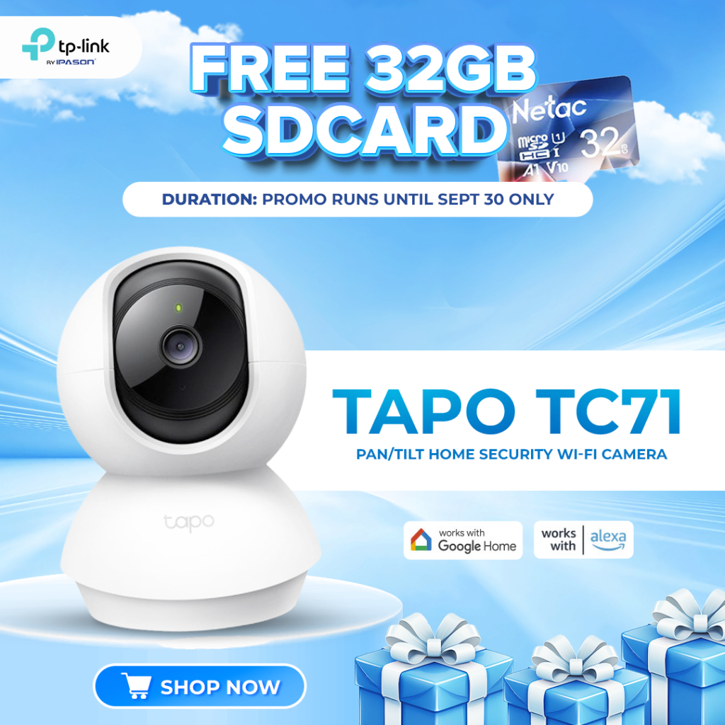 TP-Link Tapo TC71 2K 3MP 360° Pan/Tilt Home Security Indoor Wi-Fi CCTV ...