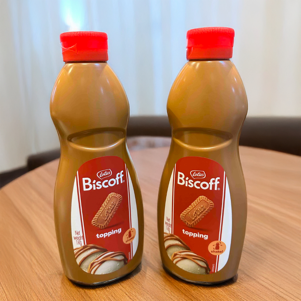 Lotus Biscoff Topping Sauce 1kg - Smooth, Easy-Squeeze Bottle for ...