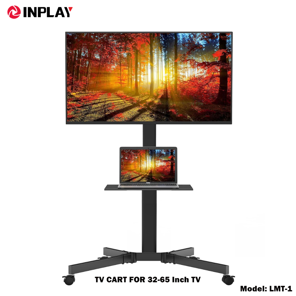 Inplay LMT-1 TV Cart TV Stand Mount Movable Rolling TV Stand with ...