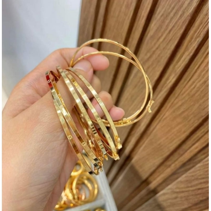 18K Saudi Gold BANGLES ️ PAWNABLE & COD | Shopee Philippines