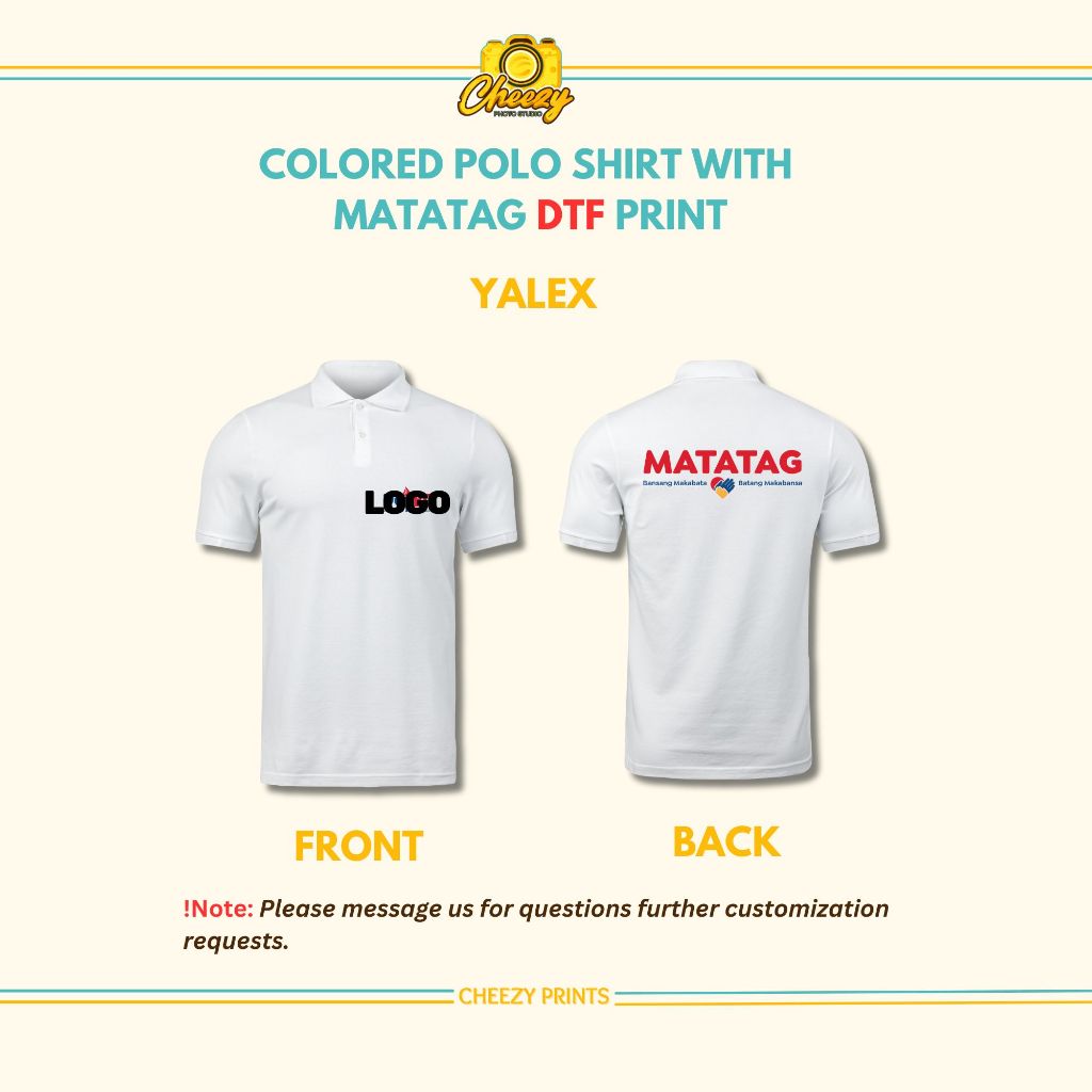 Yalex White Matatag Alternative Uniform | Polo Shirt | Shopee Philippines