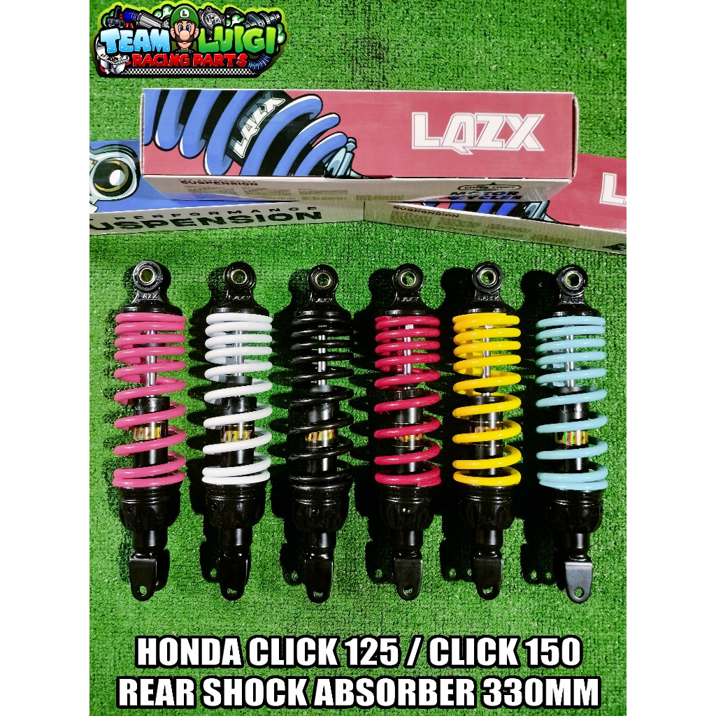 LAZX HONDA CLICK 125 / CLICK 150 REAR SHOCK ABSORBER BLACK SERIES 330MM ...