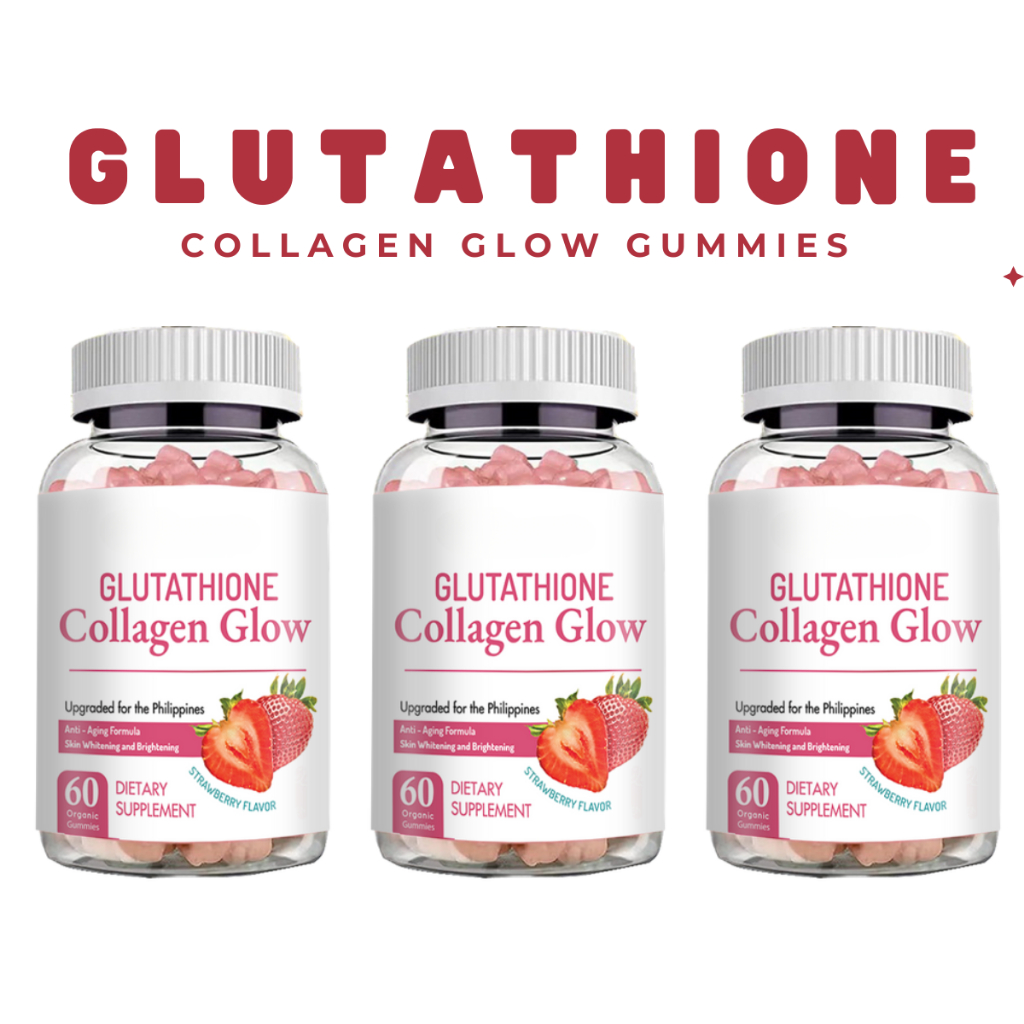 Glutathione Collagen Glow Gummies Anti-Aging Whitening Skin Reduces ...