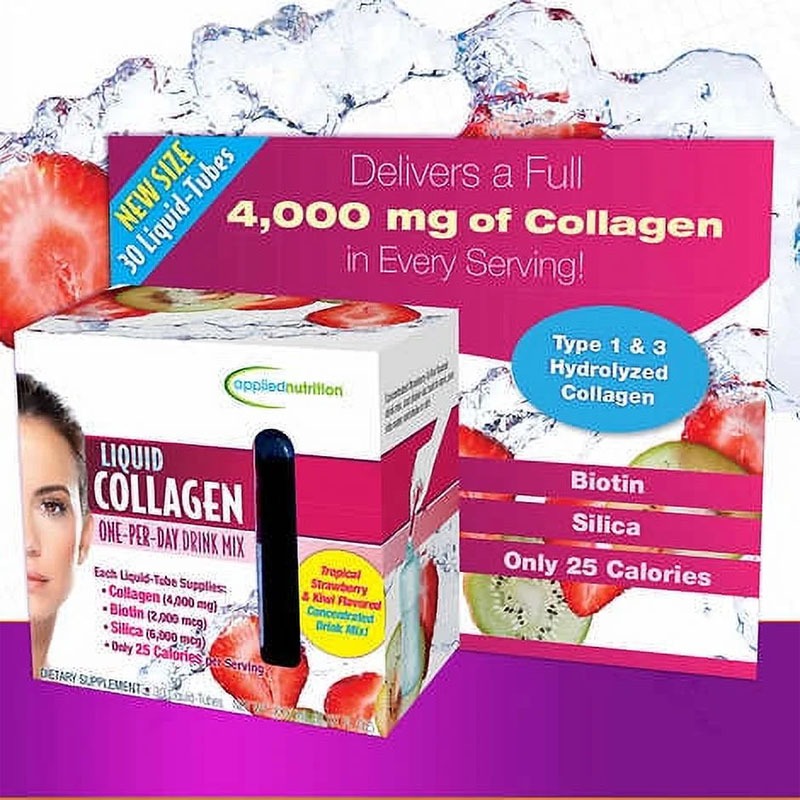Applied Nutrition LIQUID COLLAGEN Drink Mix (30 Tubes) (EXPIRED 3/2026 ...