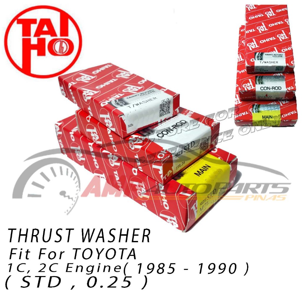 TAIHO THRUST WASHER FOR TOYOTA 1C, 2C ( 1985 - 1990 ) | Shopee Philippines