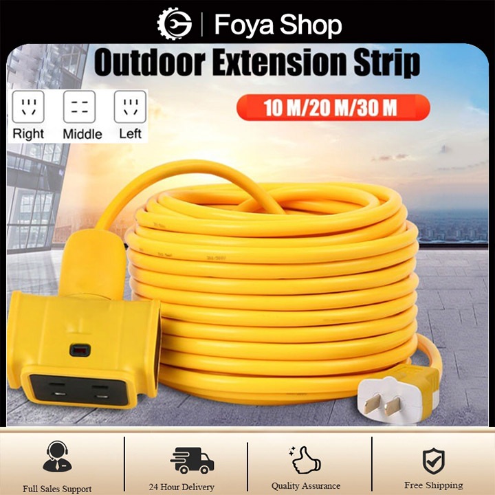 Electric Wire 30M Extension Wire Heavy Duty 14 Holes Extension Cord ...
