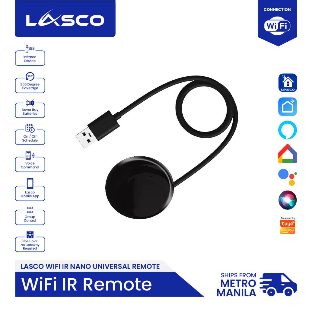 LASCO WIFI SMART IR Nano Universal Remote Control for TV, Aircon and ...