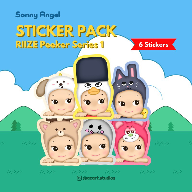 RIIZE Sonny Angel Stickers (Shotaro, Eunseok, Sungchan, Wonbin, Sohee ...
