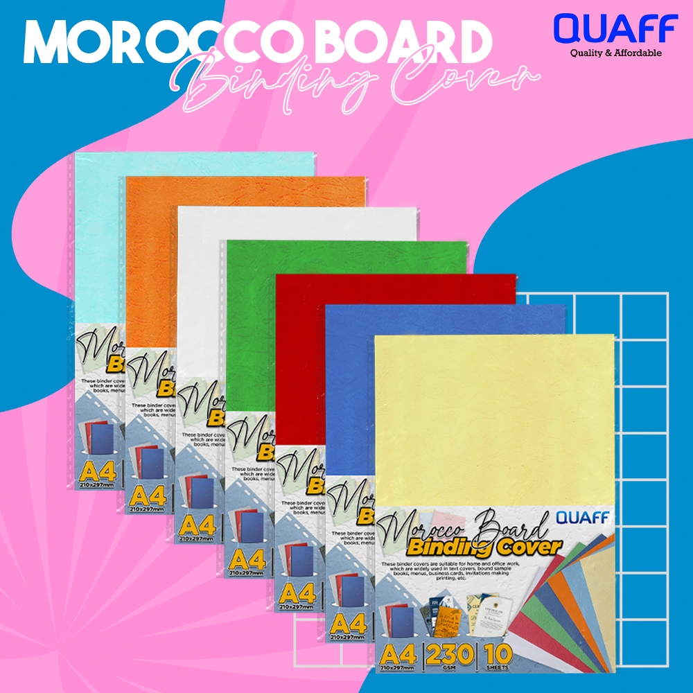 QUAFF Morocco Board Binding Cover 230GSM 10Sheets A4 Size | Shopee ...