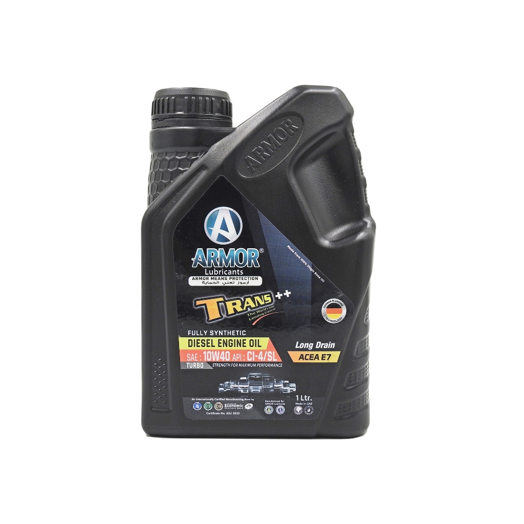 Armor Trans++ API CI-4/SL / ACEA E7 10W40 Fully-Synthetic Diesel Engine ...