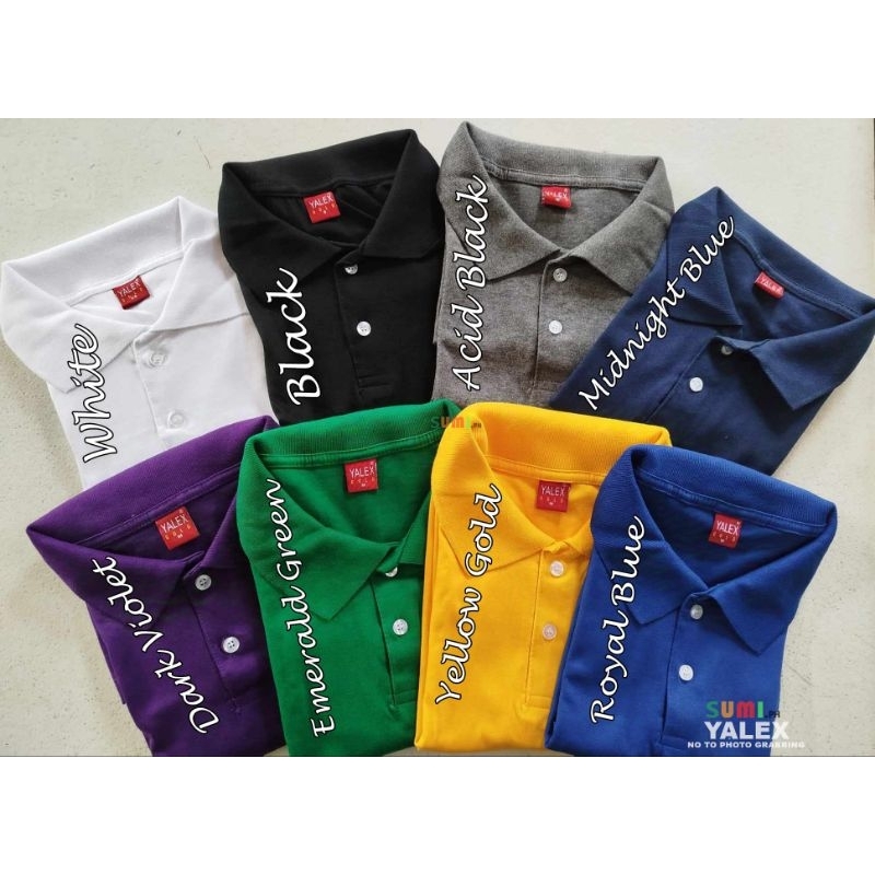 YALEX Poloshirts-Royal Blue,Green, Violet, Yellow gold , Red | Shopee ...