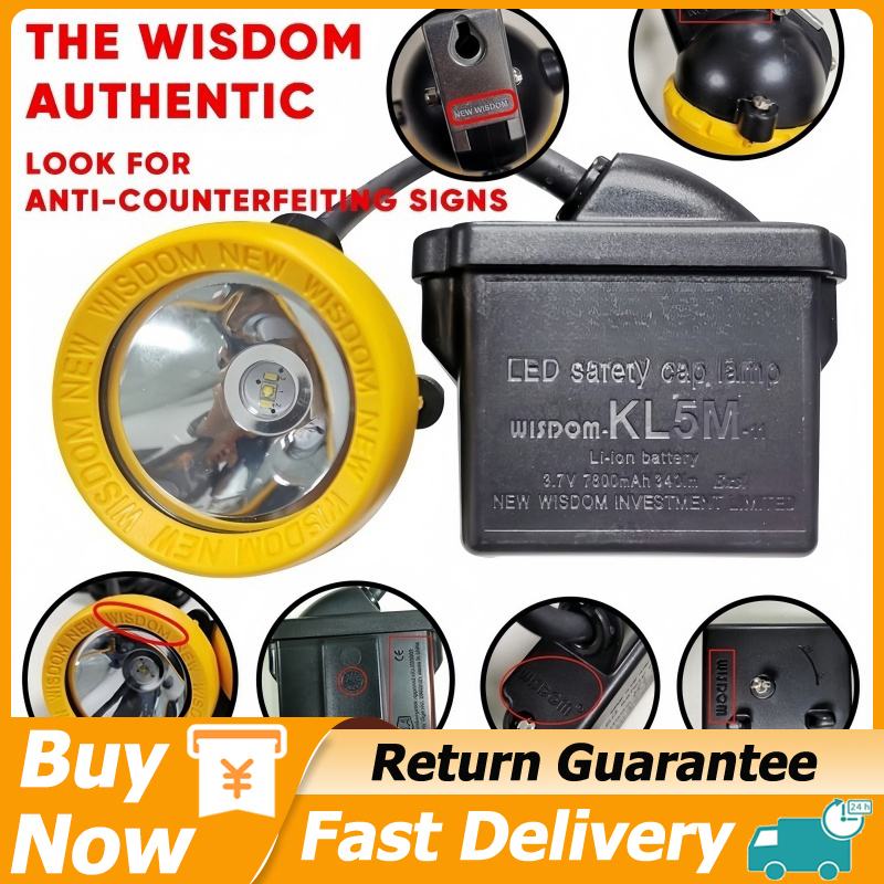 KL5M/KL8M Miner's Lamp Wisdom Flashlight Rechargeable Lithium Battery ...