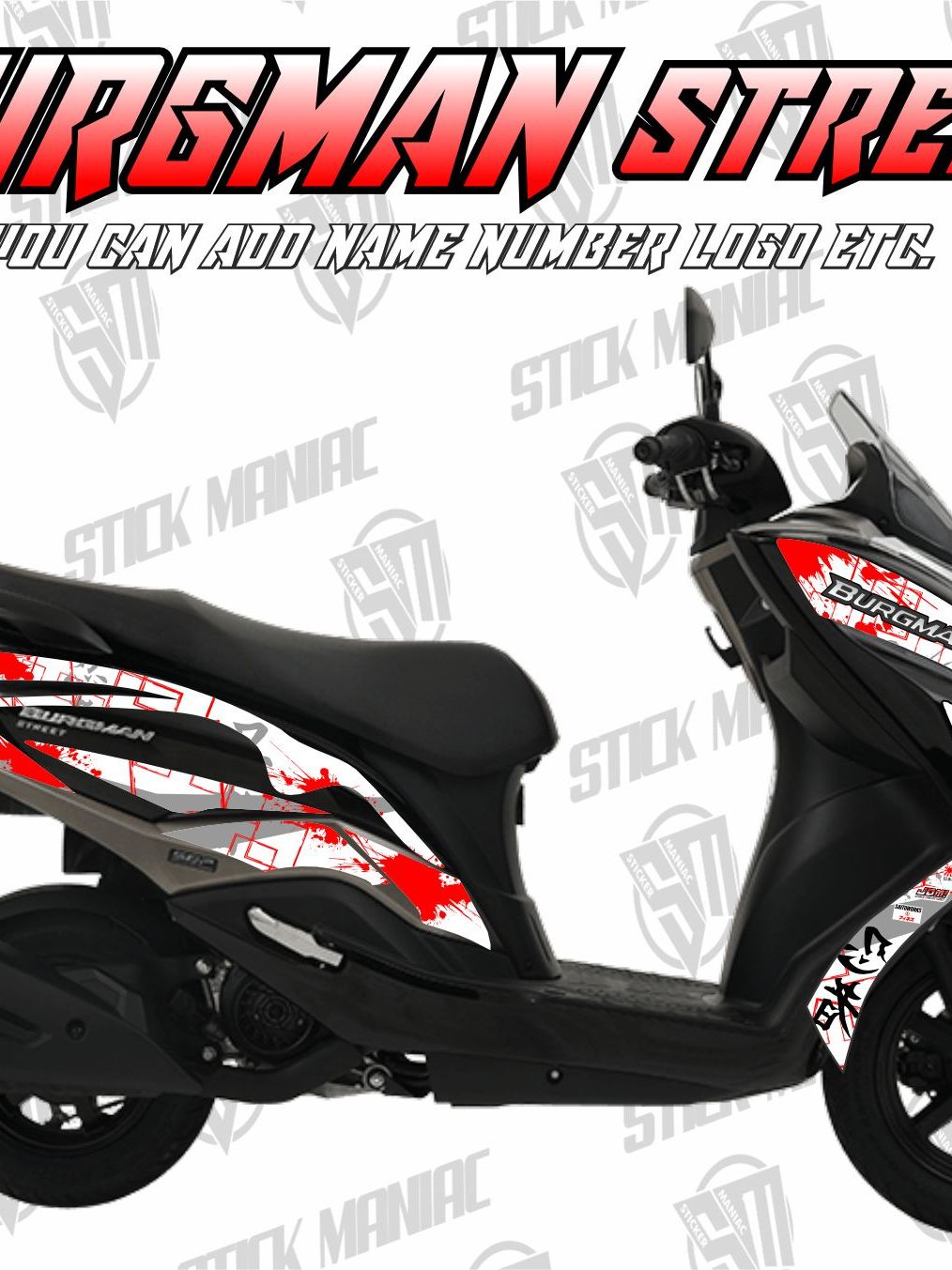 Suzuki Burgman Hight Quality Custom decals | Shopee Philippines