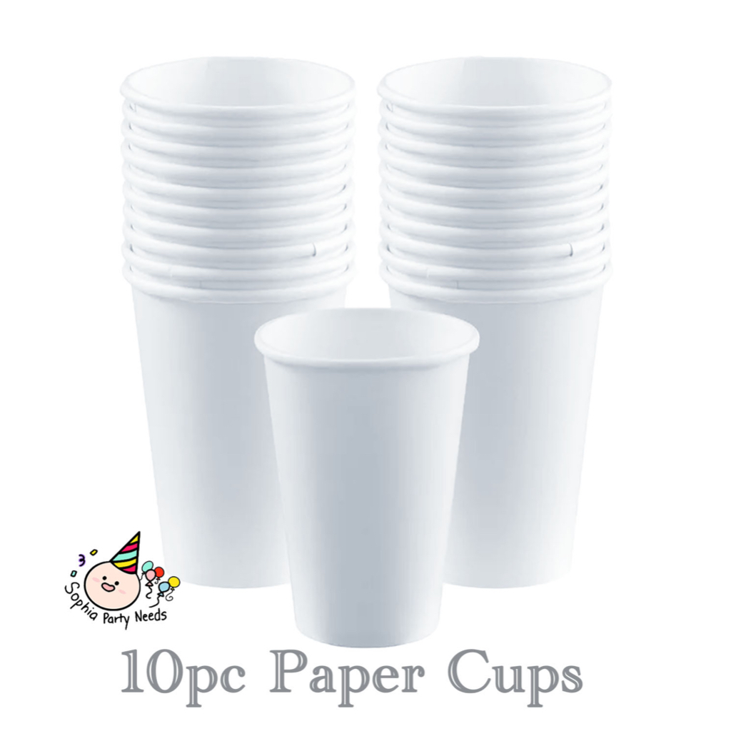 10pc Plain White Paper Cups | Shopee Philippines