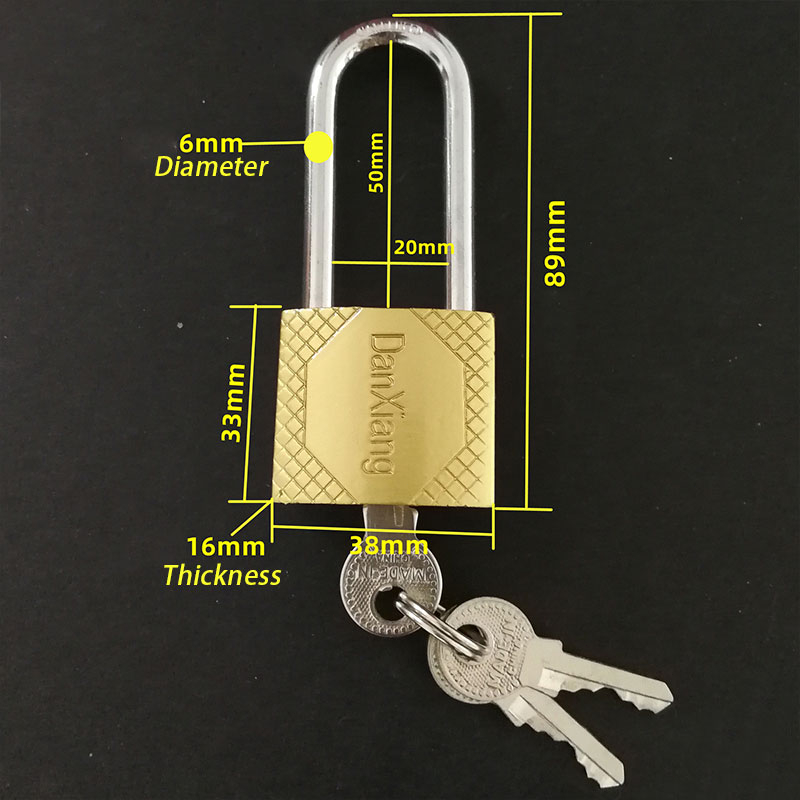 Heavy-duty Brass Plated Padlock Square Circle padlock High quality ...