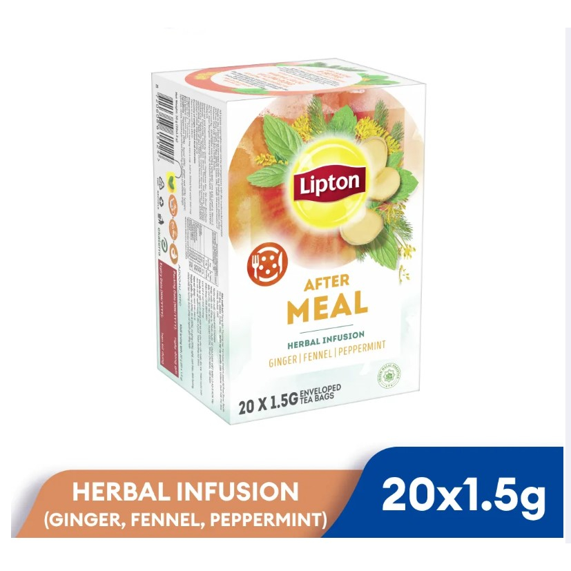 Lipton After Meal Herbal Infusion 20 Individually Wrapped and Staple ...