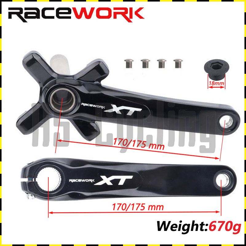 RACEWORK XT Crankset with Bottom Bracket 1x/2x 170/175mm Crank 104BCD ...