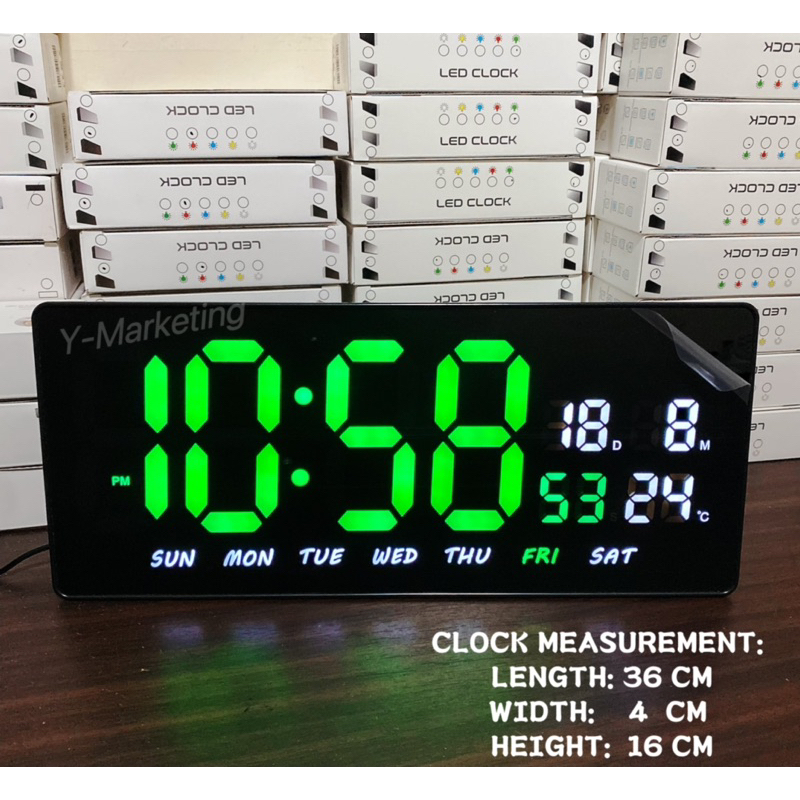 3604 NEW Led Digital Alarm Clock Wall hang & Stand | Shopee Philippines