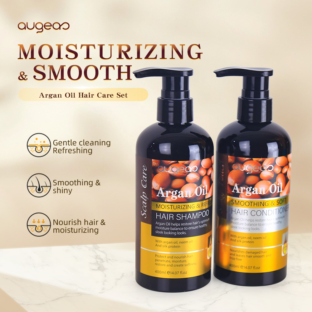 Augeas Argan Oil Moisturizing Refreshing Hair Shampoo Conditioner 400ml | Shopee Philippines