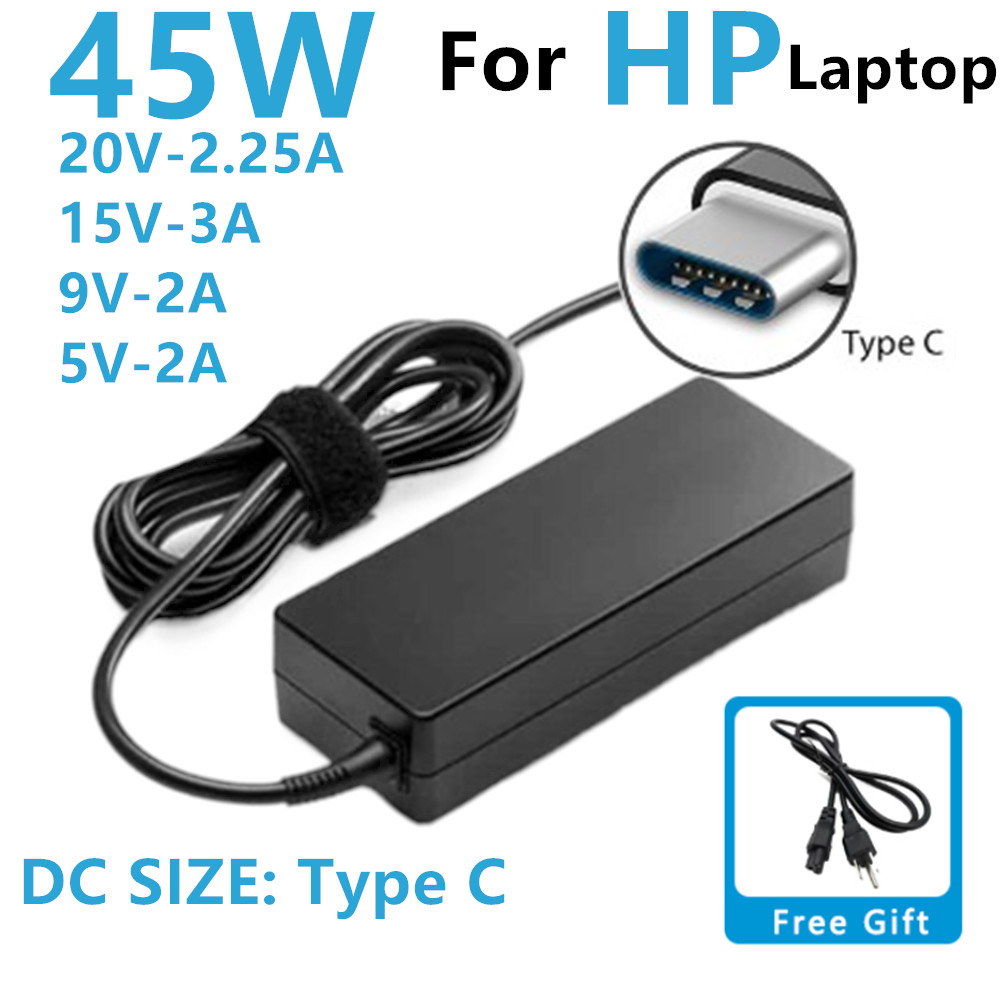 45W 65W Type c Charger For HP Laptop Chromebook 11 / HP Various Moder ...