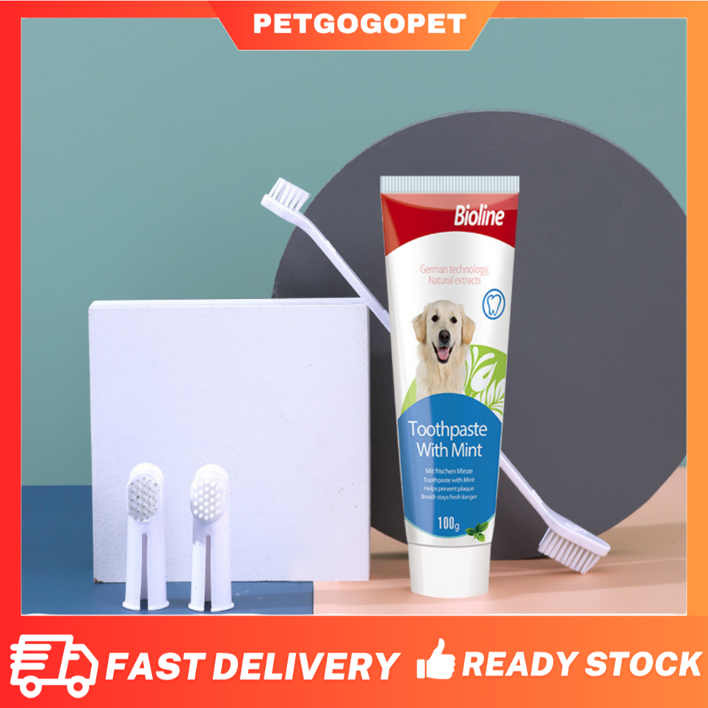 1-3SET Bioline Pet Dental Care Set Toothbrush and Toothpaste Set Pet ...