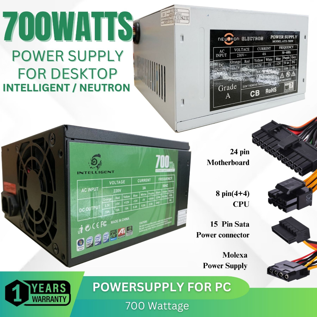 700watts PowerSupply (Intelligent/Neutron) for PC | Shopee Philippines