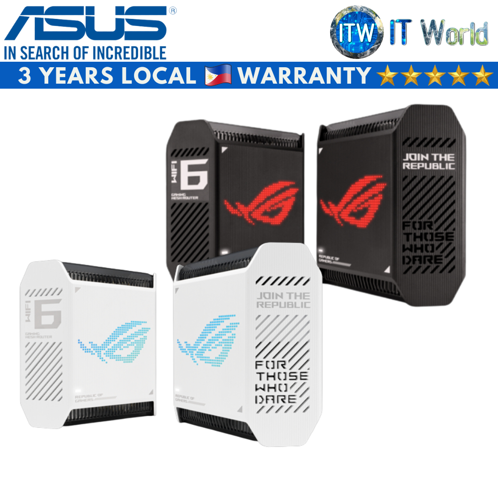 ITW Asus Rog Rapture Gt6 Wi-Fi 6 Tri-Band Gaming Mesh Router System ...