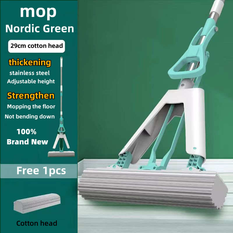 THE NEW Glue Cotton Mop Absorbent Sponge Mop Floor Mop Microfibre Pad ...