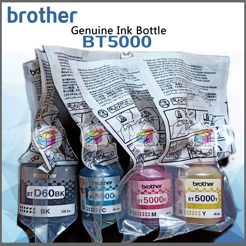 Brother BTD60BK BT6000BK BT5000 Original Ink Bottle Set of 4 Colors ...