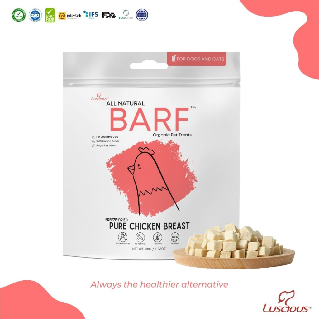 Luscious 5g All Natural Barf Organic Natural Single Ingredients Freeze ...