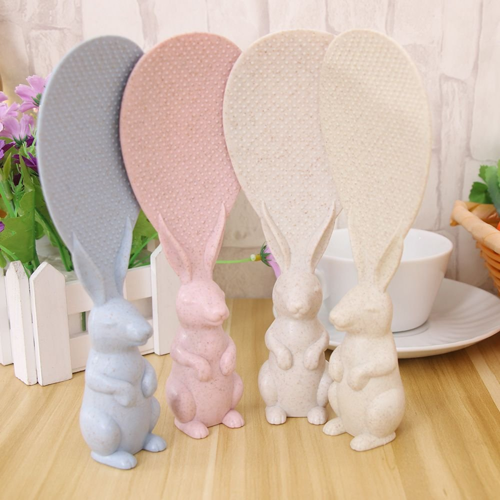 Cute Rabbit Rice Scooper Non-Stick Food Laddle Serving Spoon Innovative ...