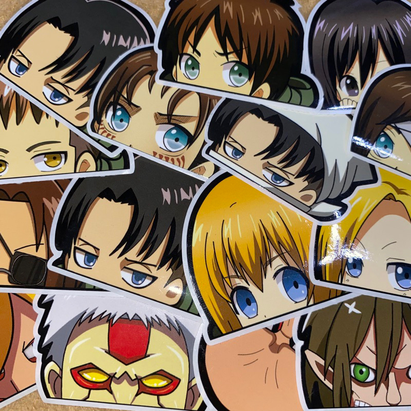Attack on Titan Aot | Vinyl Peeker Sticker | Waterproof | Printara ...