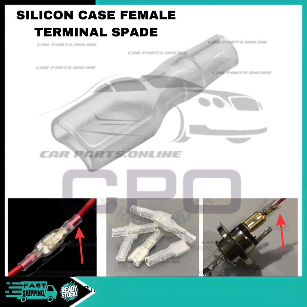 CPO 1Pc 6.3mm PVC Female Spade Connector Terminal Insulation Sleeve ...